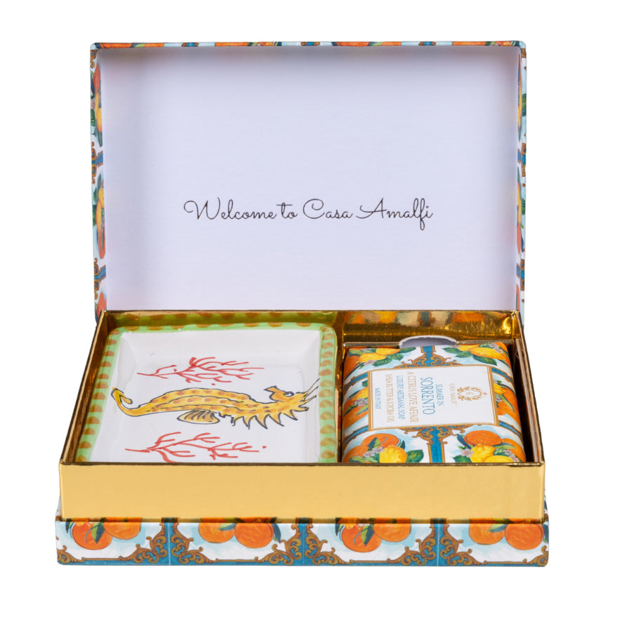 Italian Artisan Soap | Gift Set with Hand Painted Soap Dish | Casa Ama ...