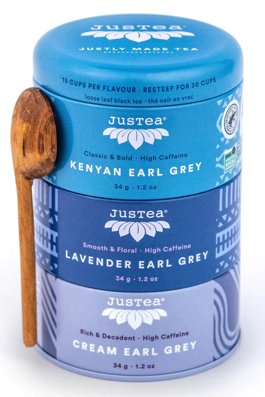 African Tea - JusTea Loose Leaf Earl GreyTea |Trio Gift Tin| Georgetown ...