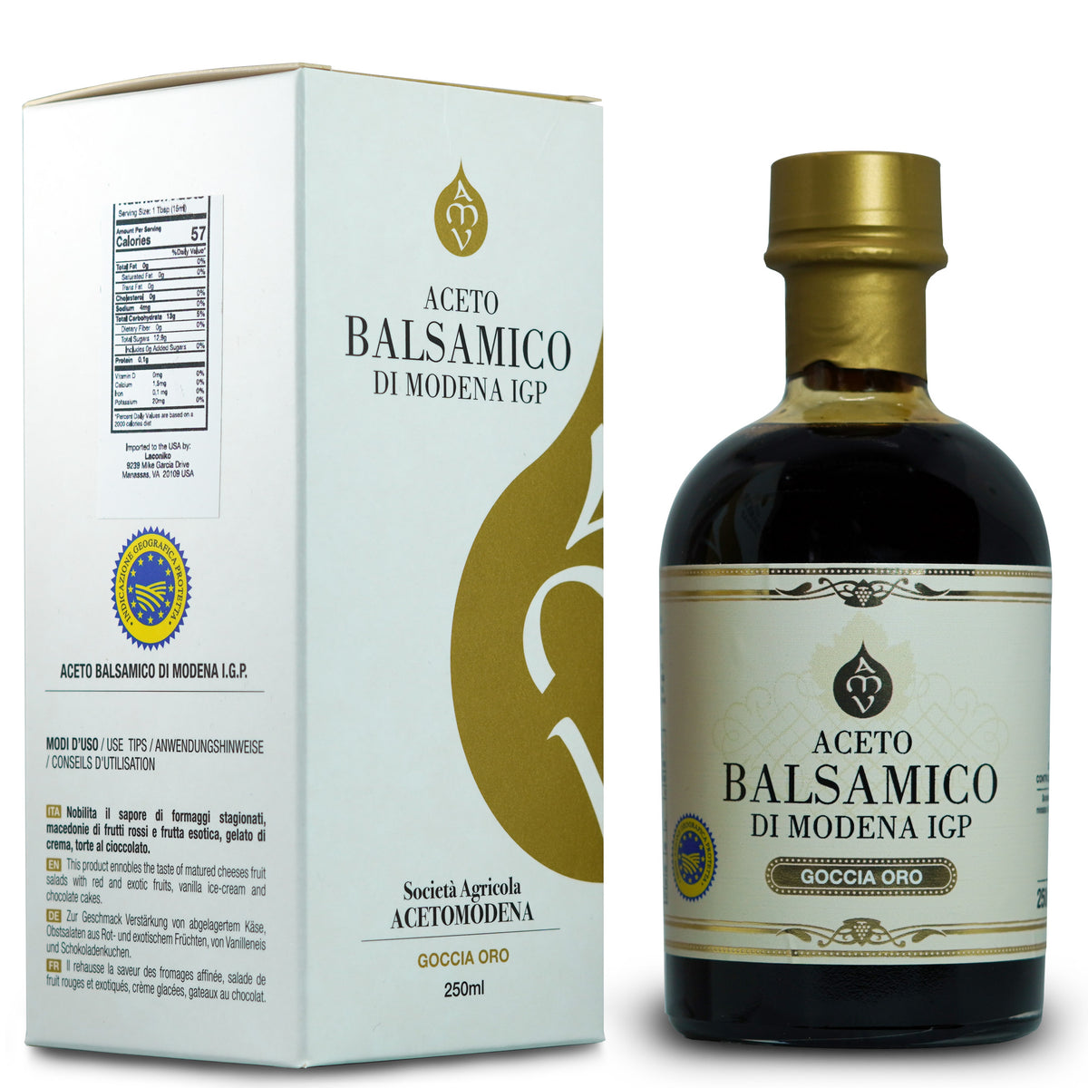 Aceto Balsamico Di Modena IGP - GOCCIA ORO 250ml – Georgetown Olive Oil Co.