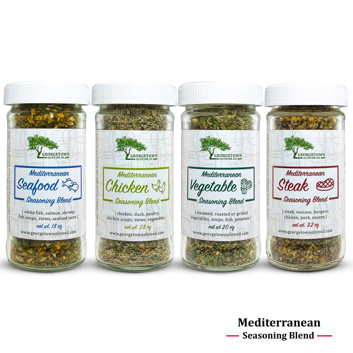 Mediterranean Seasonings 4 Pack | Georgetown Olive Oil Co.